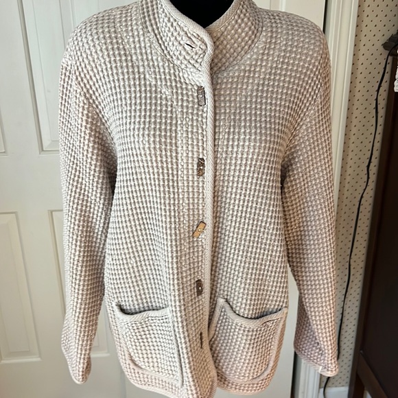 Focus | Jackets & Coats | Focus Beige Cotton Waffle Jacket Size Medium ...